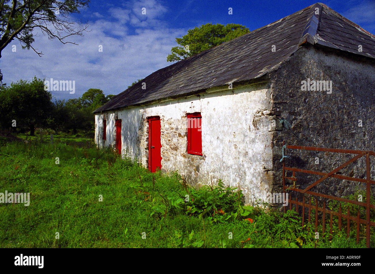 Rustic Irish Cattle Shed with rusty iron Gate Stock Photo - Alamy