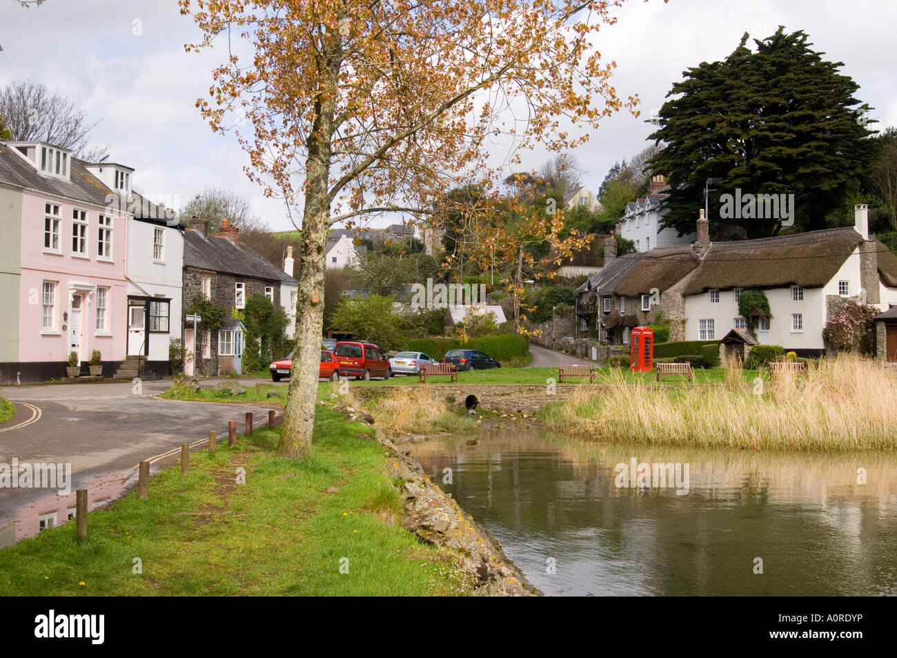 The quaint old village of Batson near Salcombe south Devon England ...