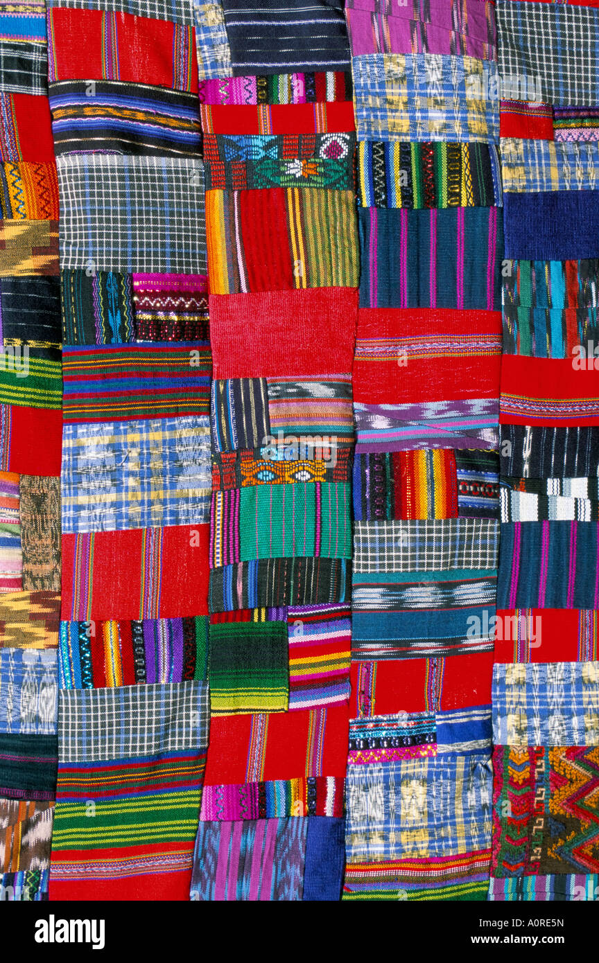 Patchwork quilt San Antonio Aguas Calientes Guatemala Central America ...