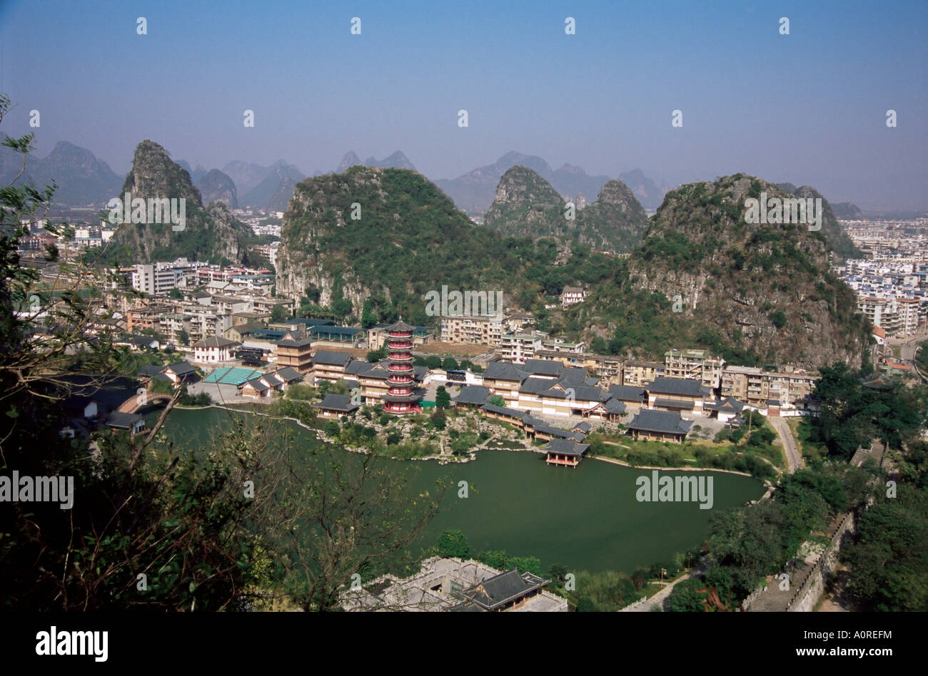 Limestone towers in fenglin karst norther suburbs of Guilin city Guilin ...
