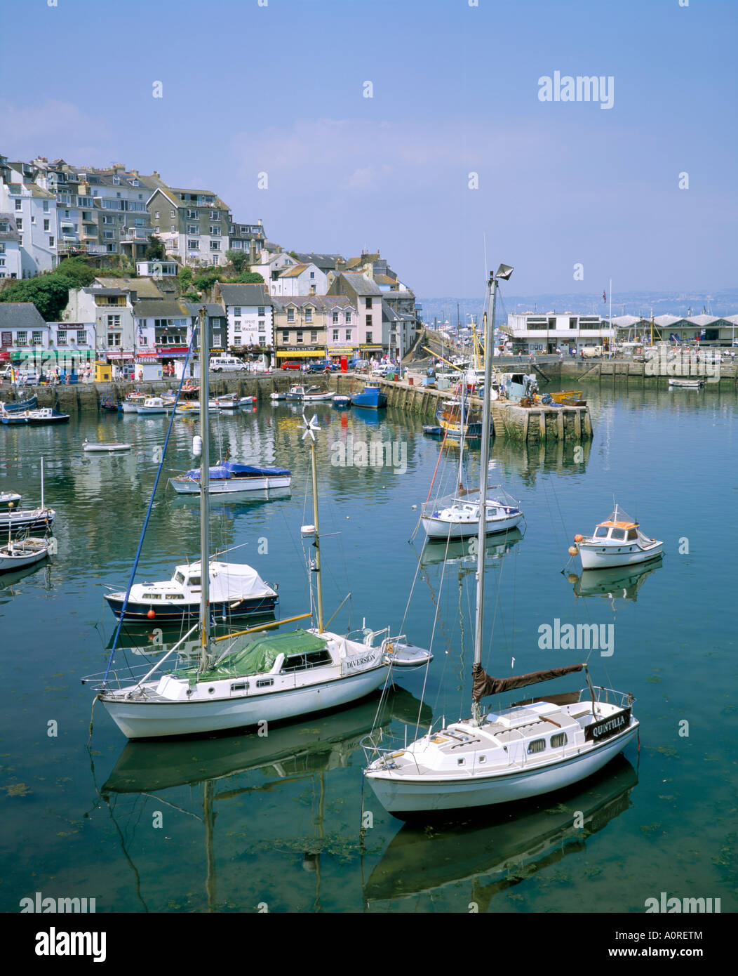 The harbour Brixham Devon England United Kingdom Europe Stock Photo - Alamy