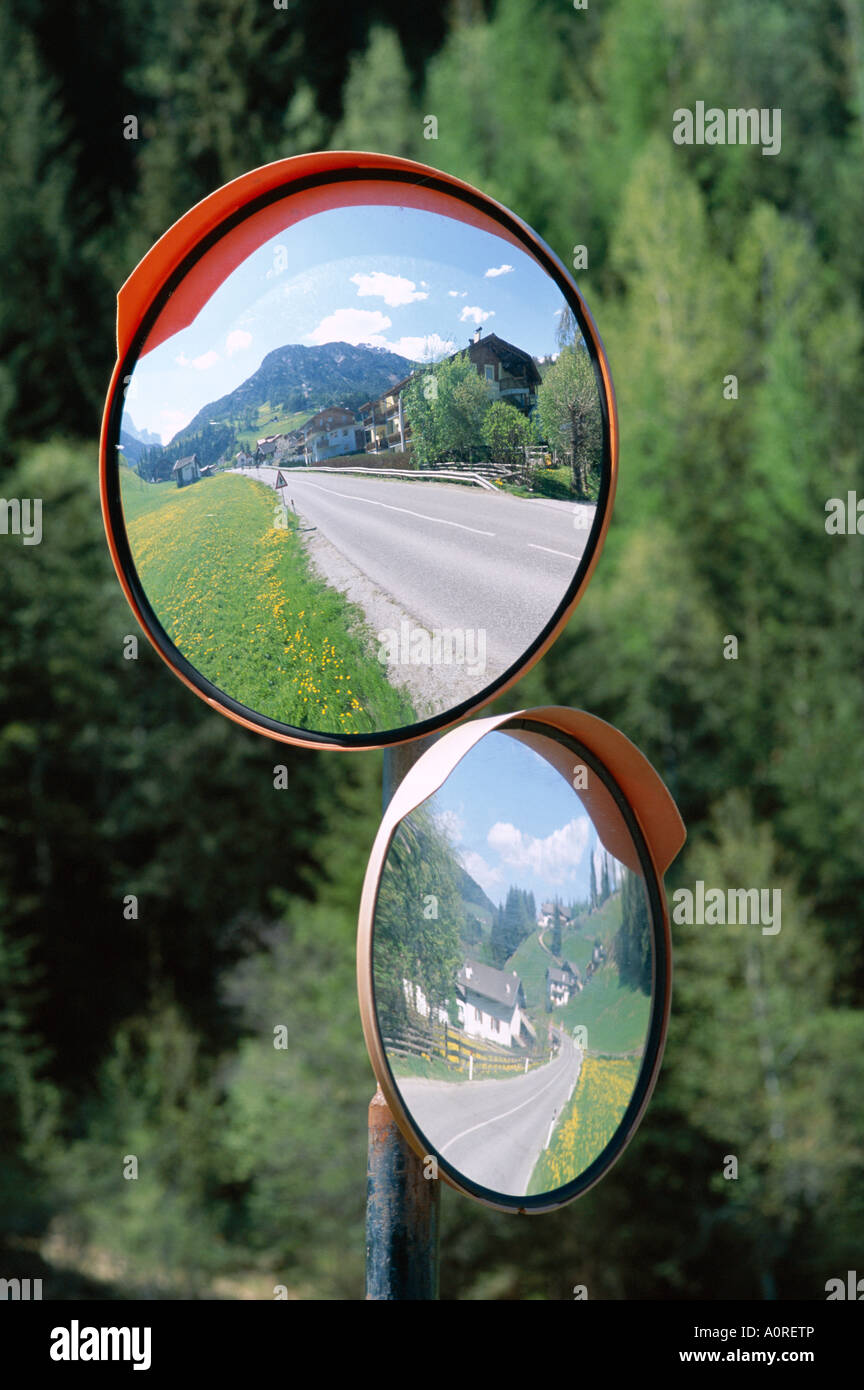 Road on mirror Stock Photo - Alamy