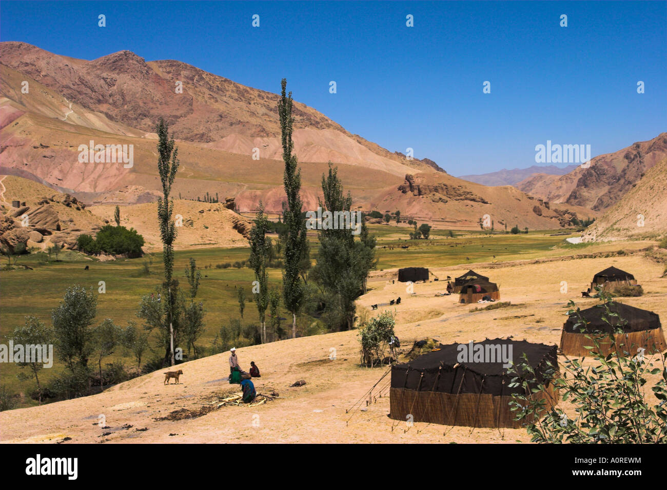 Aimaq nomad yurts near Pal Kotal i Guk between Chakhcharan and Jam ...