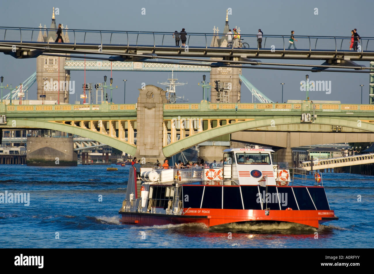 Bridges over the River Thames London England United Kingdom Europe ...