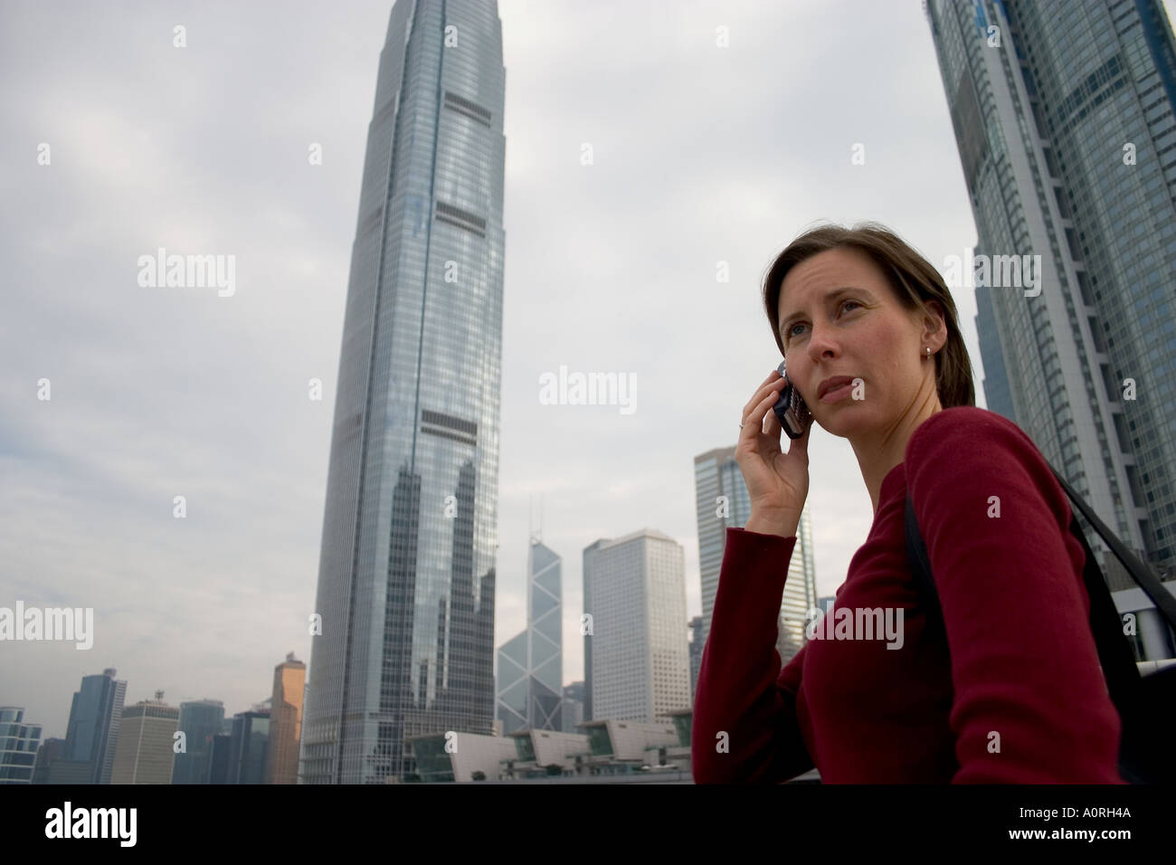 Executive on Phone Stock Photo - Alamy