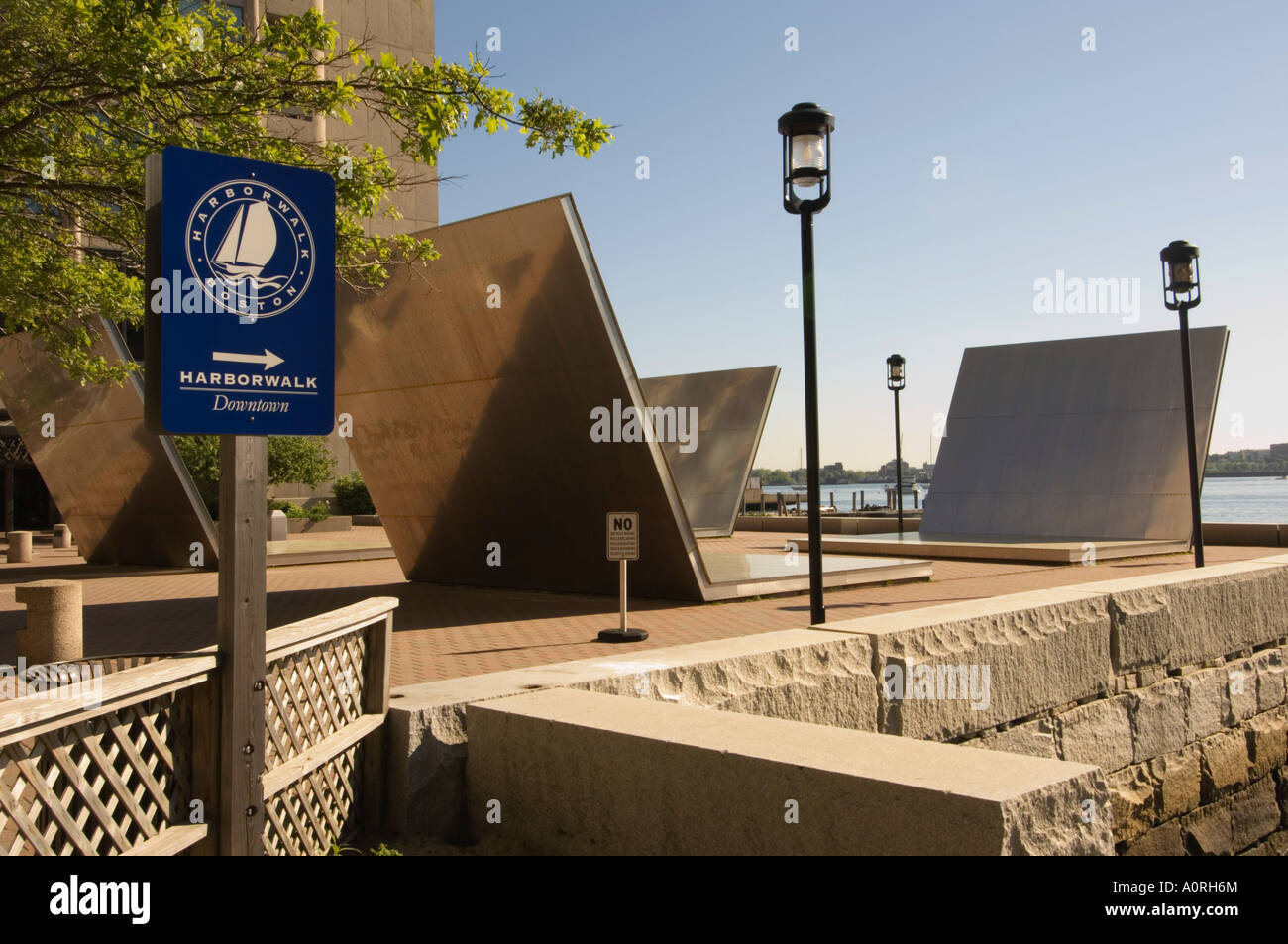 Boston Harborwalk by the Waterfront Boston Massachusetts New England ...