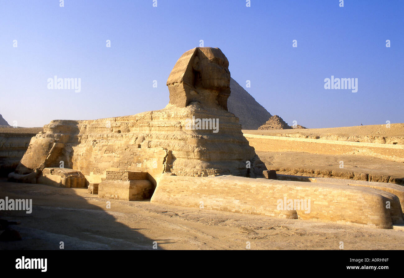 Sphinx at Gizza in Egypt Africa number 1738 Stock Photo - Alamy