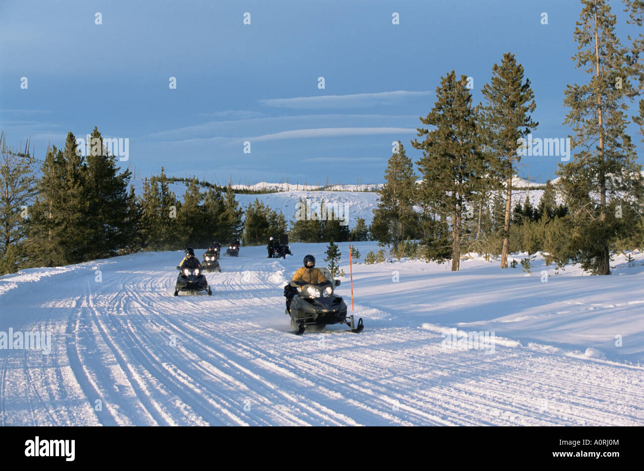 Snowmobiling in the western area of Yellowstone National Park UNESCO ...