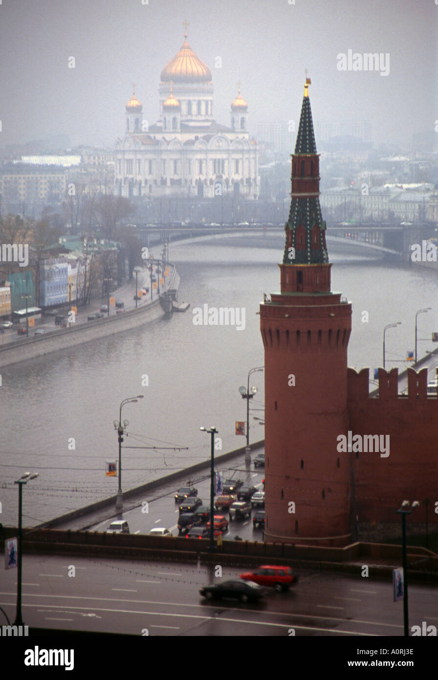 Moskva River Cathedral of Christ the Saviour Beklemishevskaya Tower ...