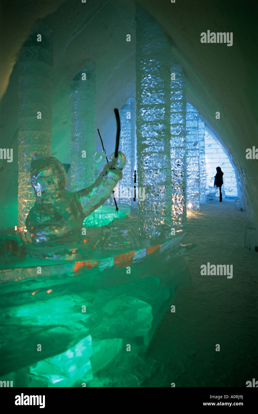Ice sculptures Ice Hotel Quebec Quebec Canada North America Stock Photo ...