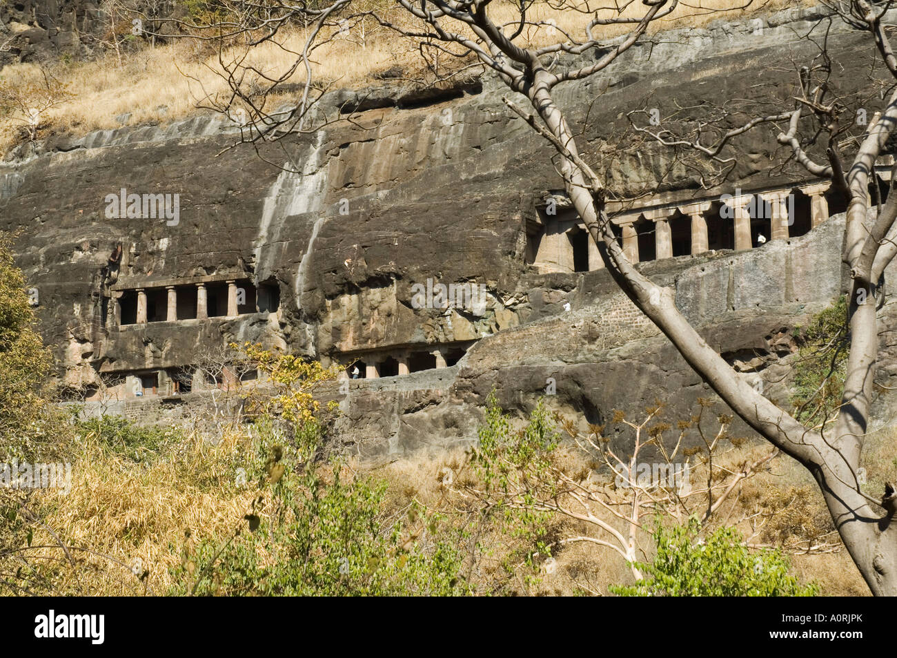 Ajanta Cave complex Buddhist Temples carved into solid rock dating from ...