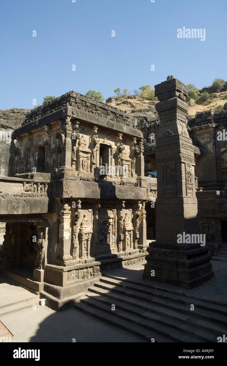 The Kailasa Kailasanatha Temple Ellora Caves temples cut into solid ...