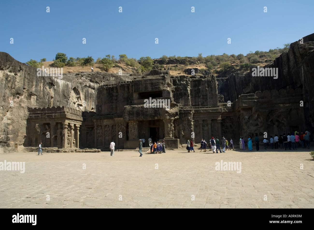 The Ellora Caves temples cut into solid rock UNESCO World Heritage Site ...