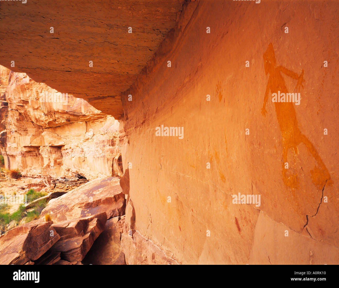 The Yellow Man Pictograph Canyonlands National Park Utah Stock Photo ...