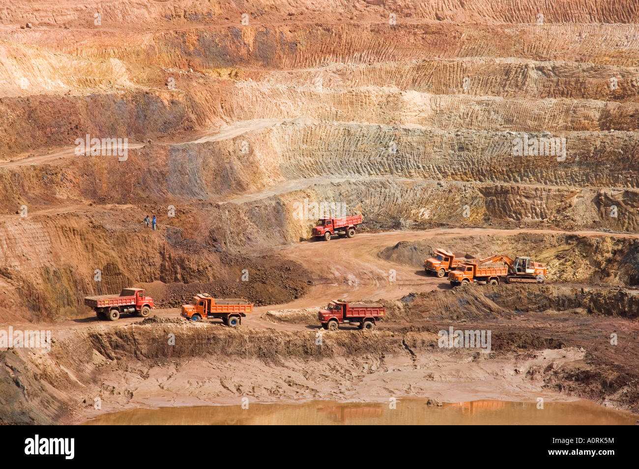 Open cast iron mine Maharashtra state India Asia Stock Photo - Alamy