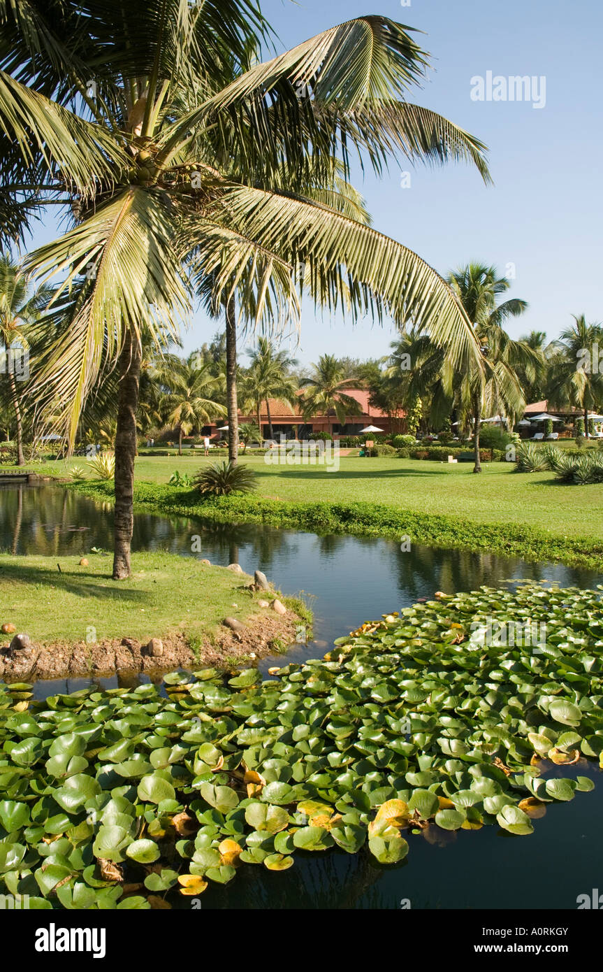 The garden and golf course at the Leela Hotel Mobor Goa India Asia ...