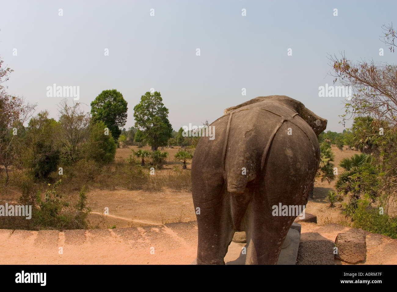 The View of the Elephant East Mebon Stock Photo - Alamy
