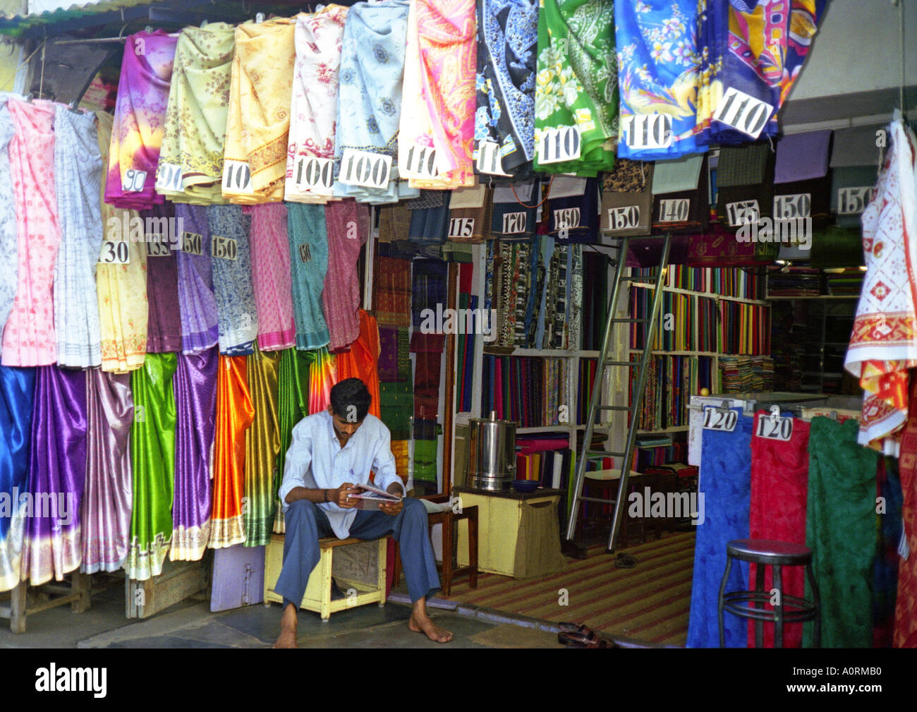 Characteristic colourful material fabric cloth display variety range ...