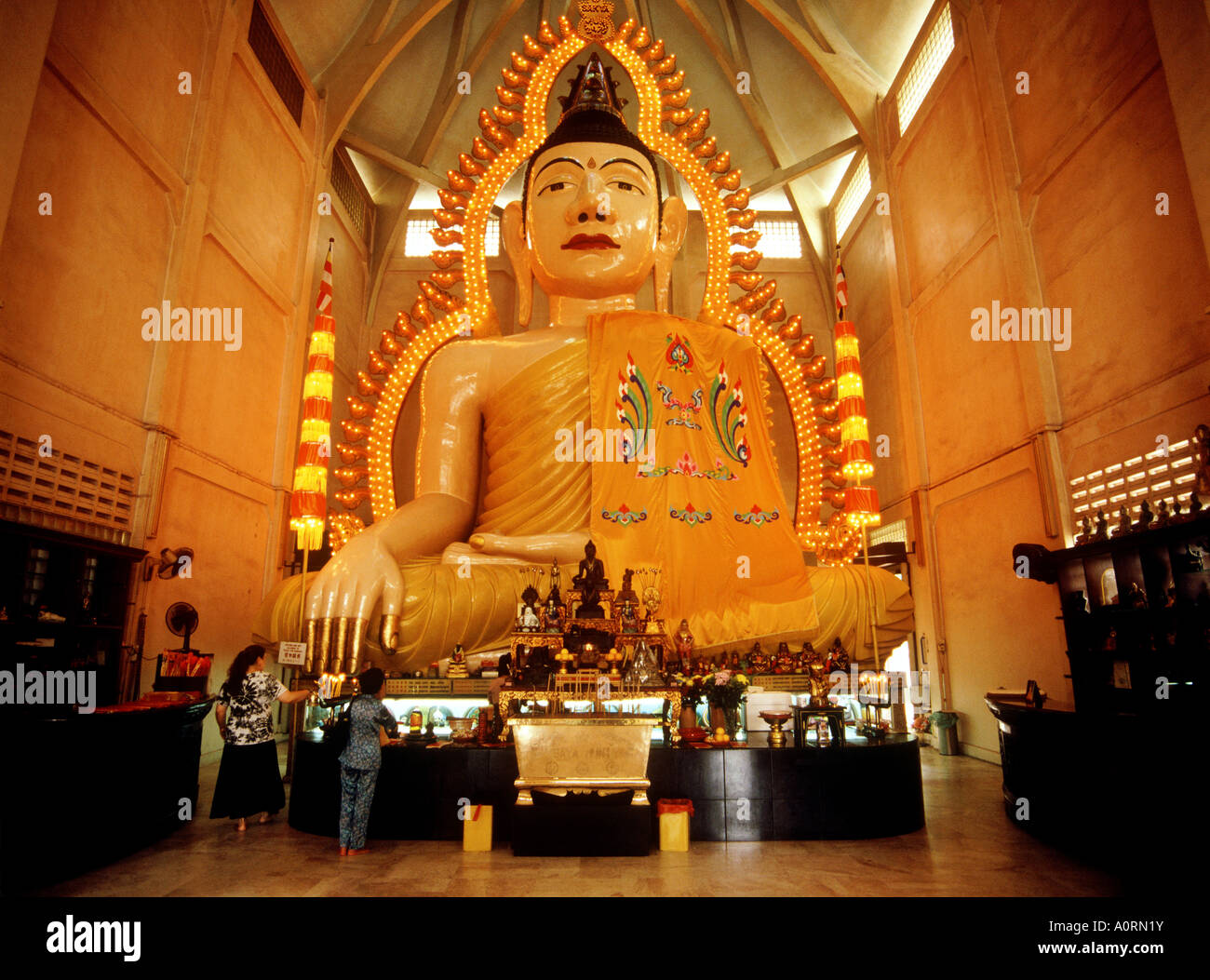 Buddha in Temple of Thousand Lights Stock Photo - Alamy