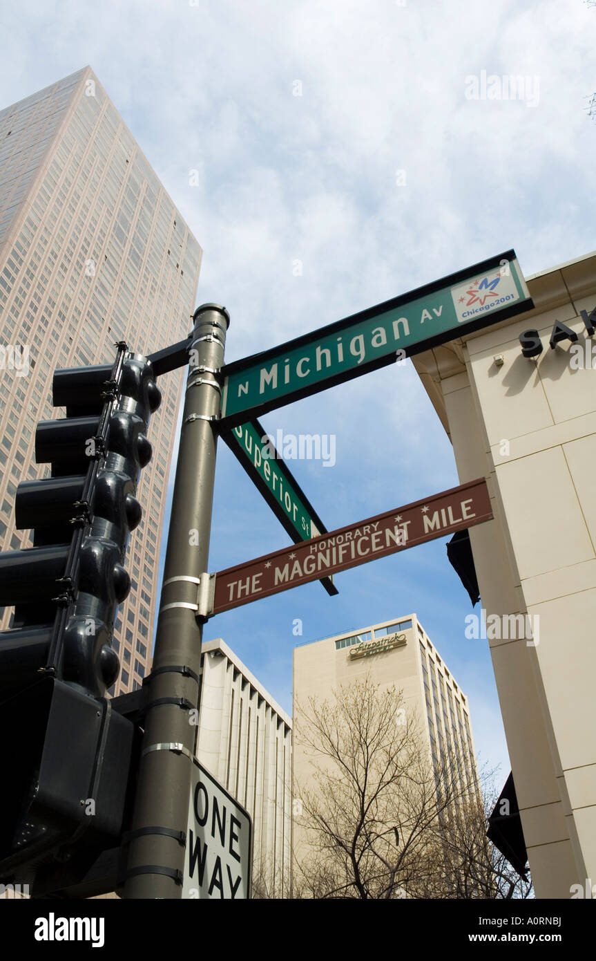 Michigan Avenue or The Magnificent Mile famous for its shopping Chicago ...