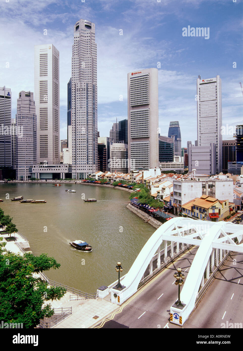 Buildings at Raffles Place Boat Quay Stock Photo - Alamy