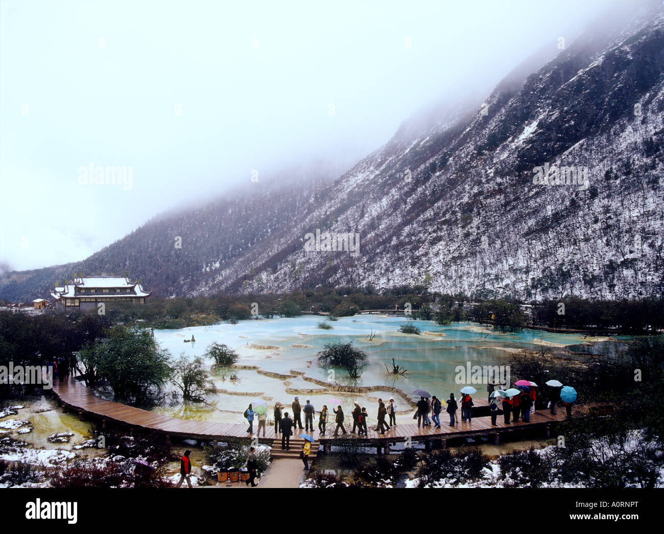 Five Colored Pool HuangLong Stock Photo - Alamy