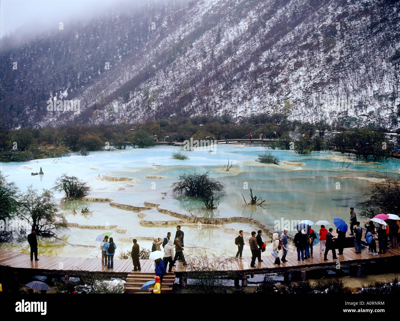 Five Colored Pool HuangLong Stock Photo - Alamy