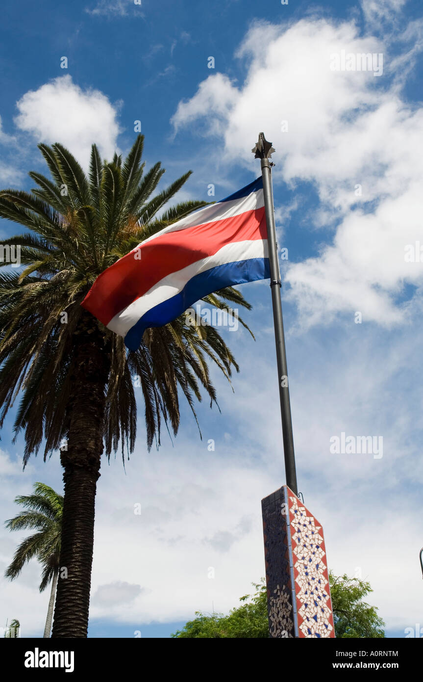 Costa Rican flag San Jose Costa Rica Central America Stock Photo - Alamy