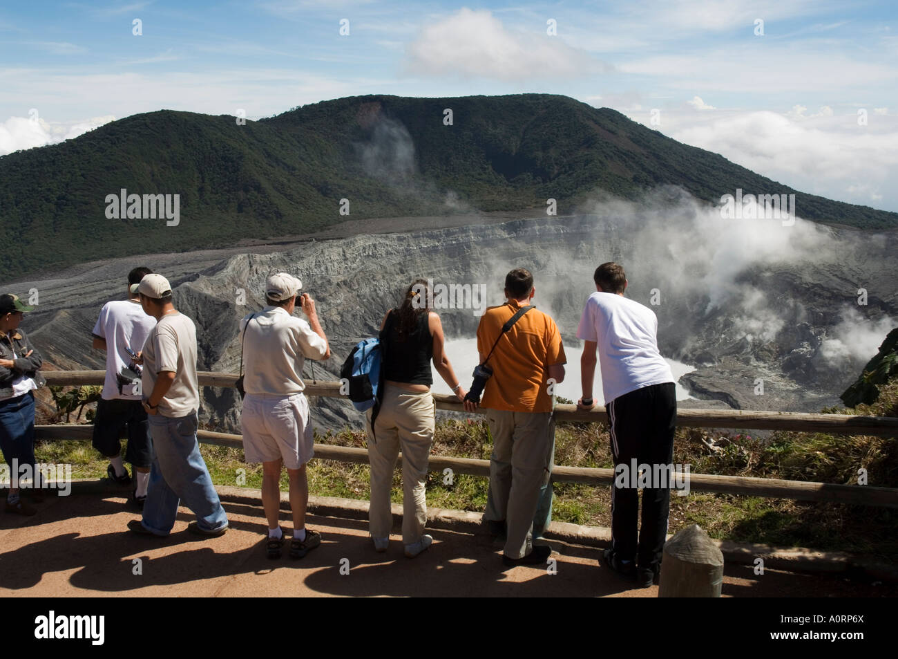 Poas Volcano Poas National Park Costa Rica Central America Stock Photo ...