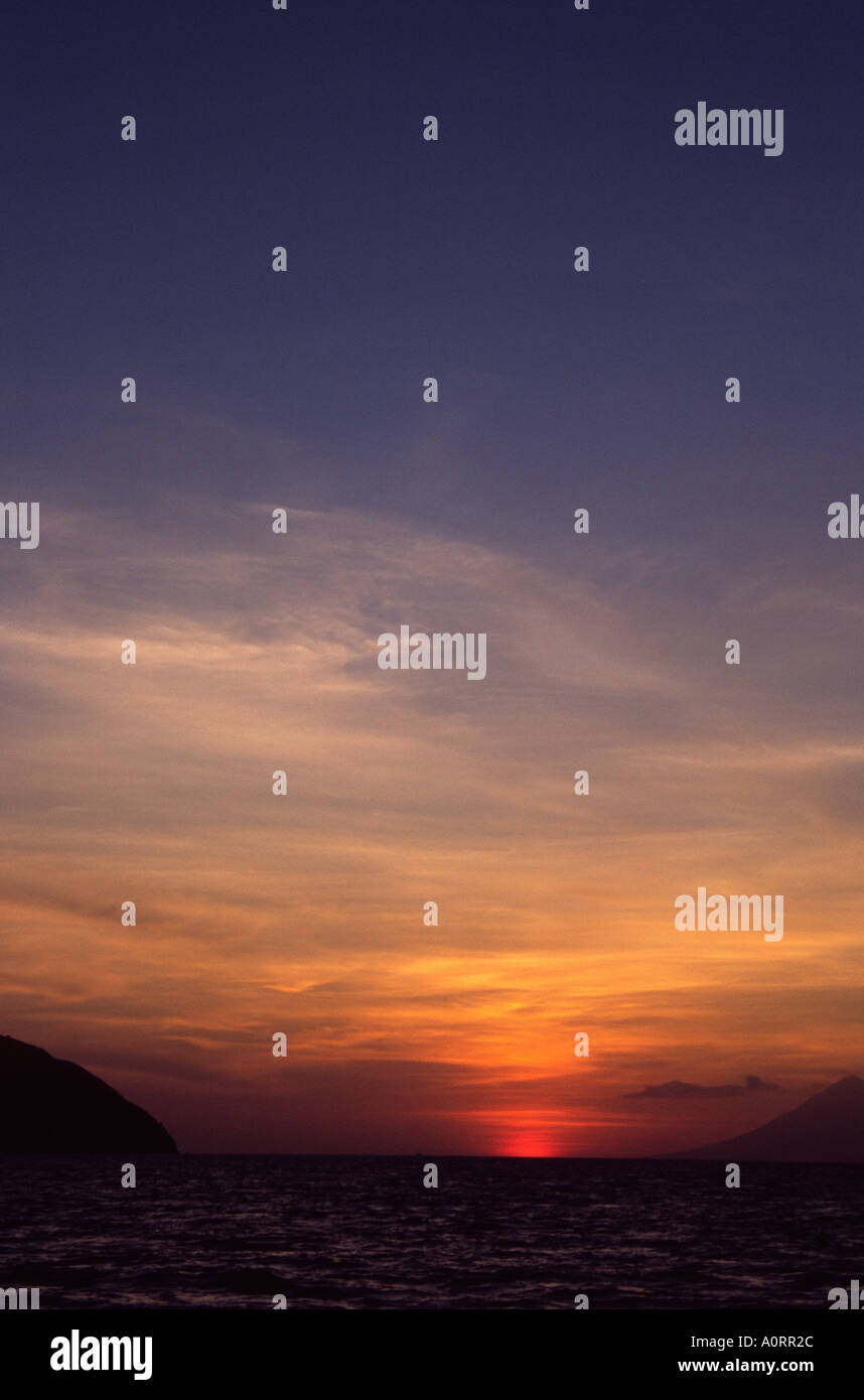 Sunset Komodo island. Indonesia Stock Photo - Alamy
