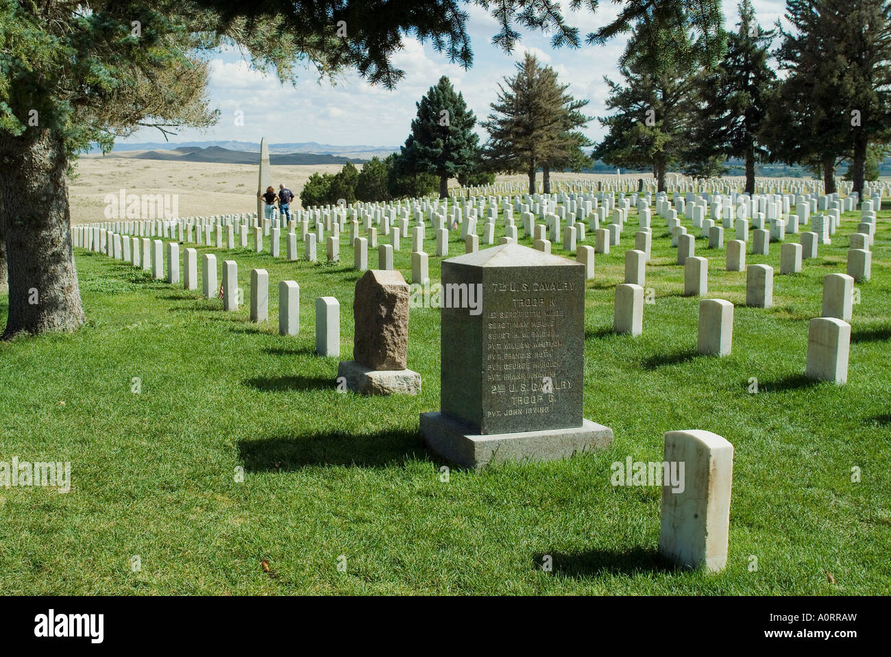 Battlefield and graveyard Little Big Horn Montana United States of ...