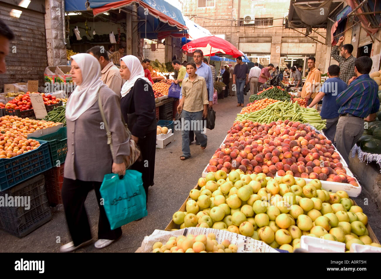 Fruit and vegetable market Amman Jordan Middle East Stock Photo - Alamy
