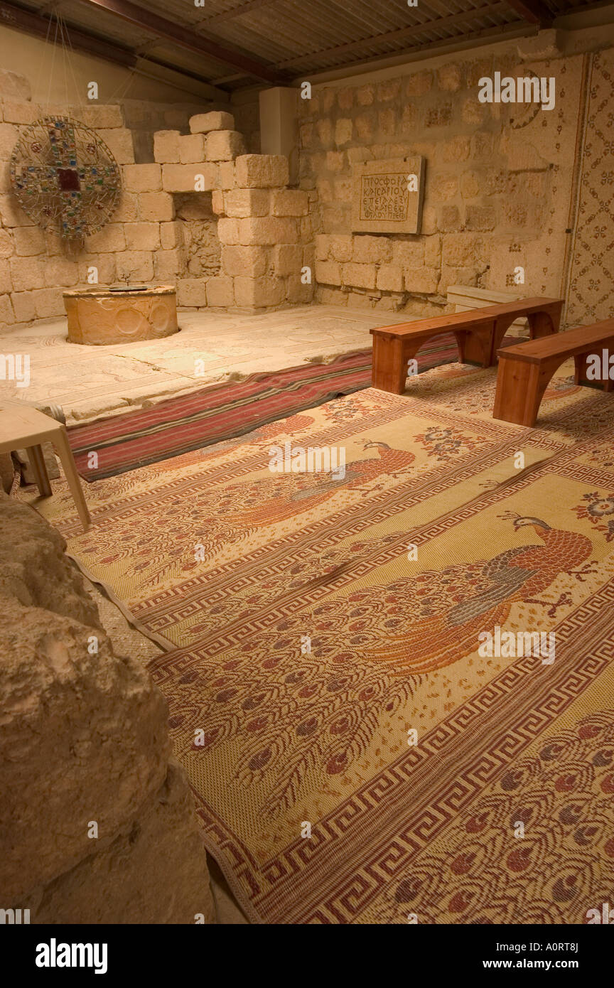 Floor mosaics Moses Memorial Church Mount Nebo East Bank Plateau Jordan ...