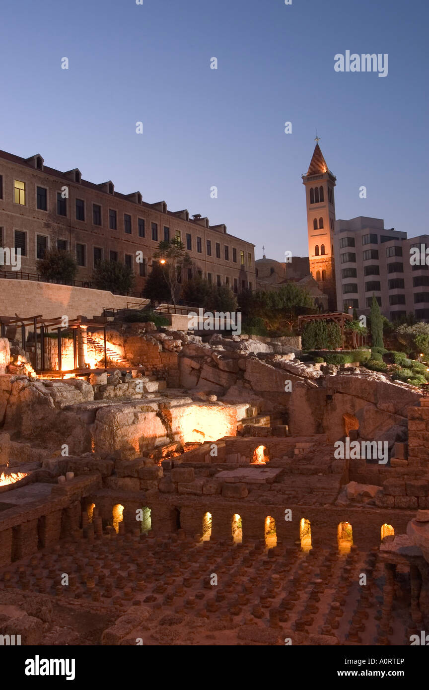 Roman Baths archaelogical site Beirut Lebanon Middle East Stock Photo ...