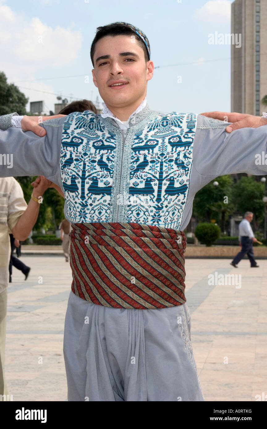 Traditionally dressed dancer Aleppo Haleb Syria Middle East Stock Photo ...