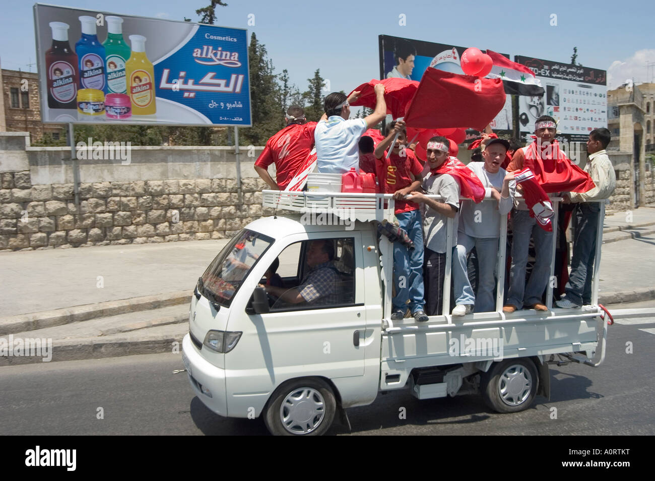 Football fans Aleppo Haleb Syria Middle East Stock Photo - Alamy