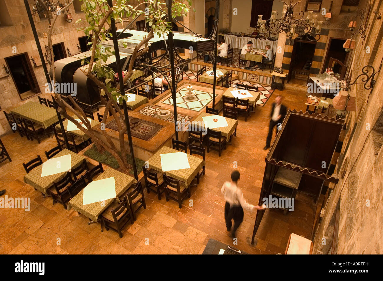 Dining room Beit Al Wakil Hotel Aleppo Haleb Syria Middle East Stock ...