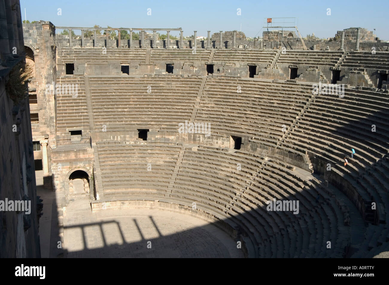 The Roman Theatre Citadel Bosra UNESCO World Heritage Site Syria Middle ...