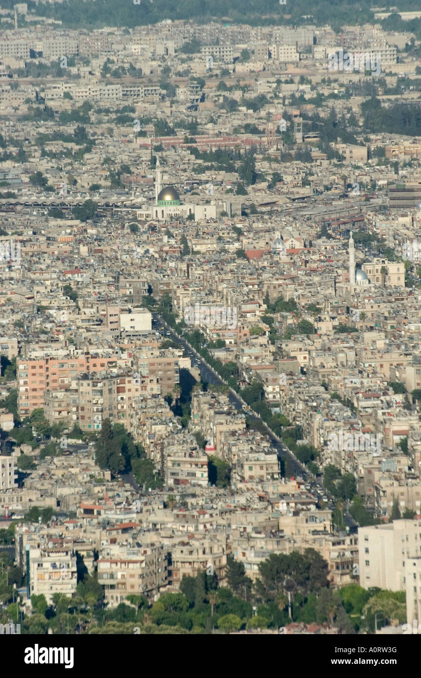 Aerial view of city Damascus Syria Middle East Stock Photo - Alamy