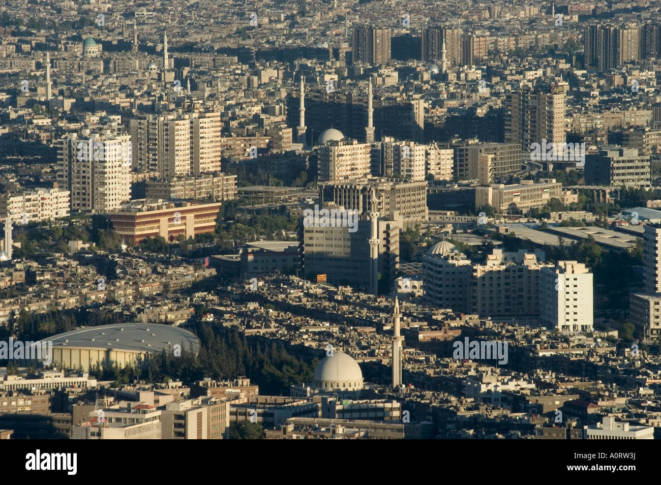 Aerial view of city Damascus Syria Middle East Stock Photo - Alamy