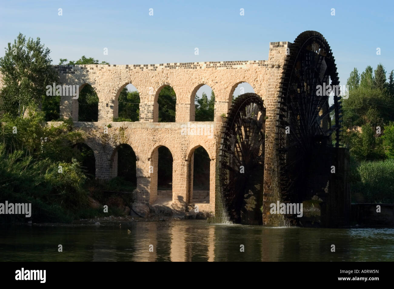 Water wheel on the Orontes River Hama Syria Middle East Stock Photo - Alamy
