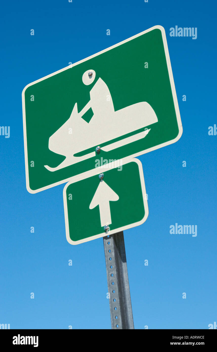 Road sign winter snowmobile traffic hi-res stock photography and images ...