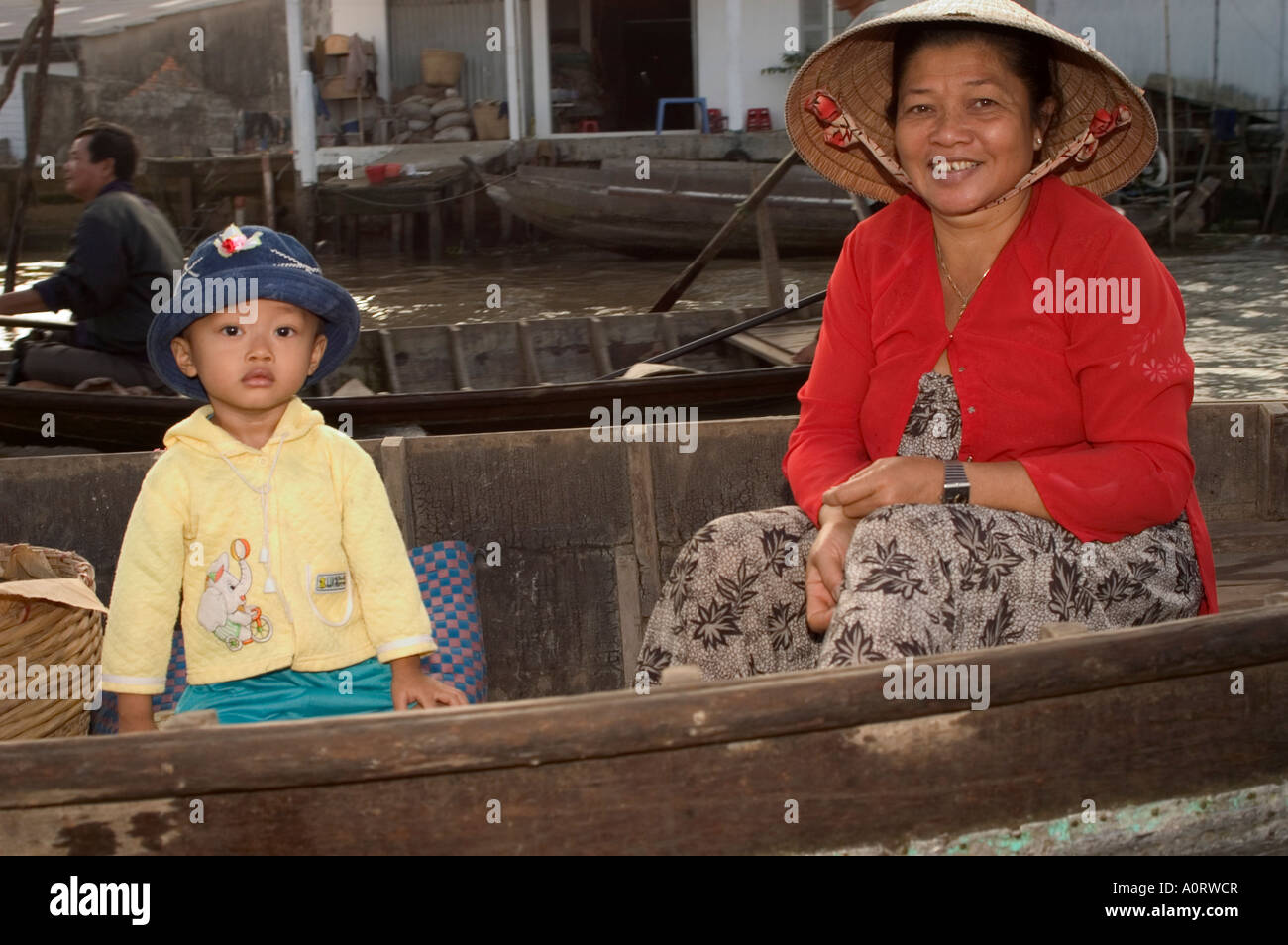 Delta riverside life Cantho Mekong Delta southern Vietnam Southeast ...