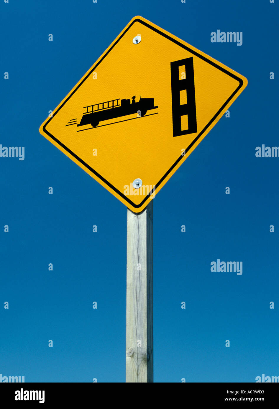 Fire station warning traffic sign hi-res stock photography and images ...