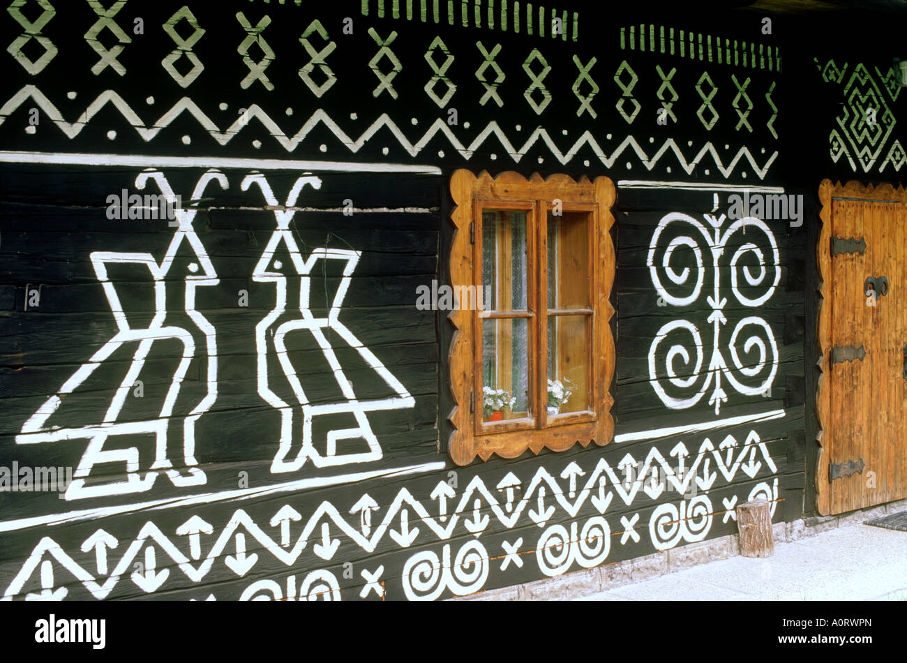 Traditional hand painted house Stock Photo - Alamy