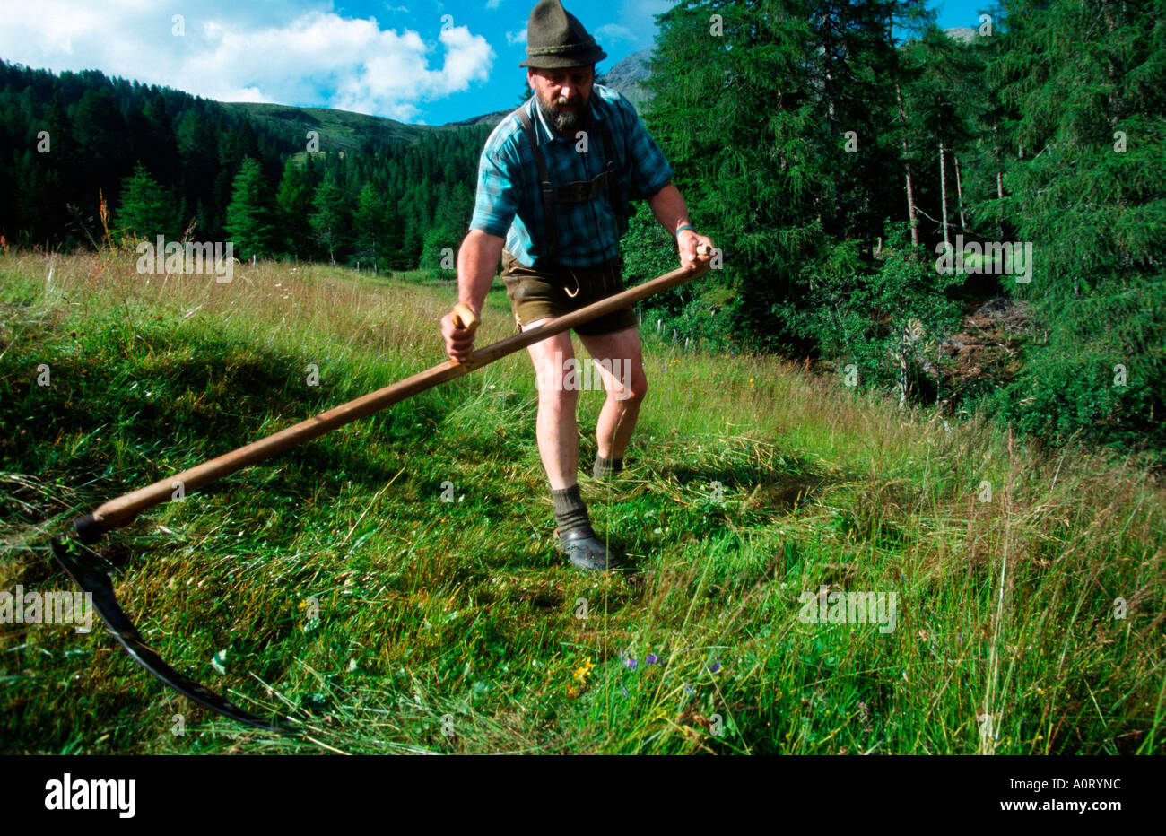 Mountain farmer / Irschen Stock Photo - Alamy
