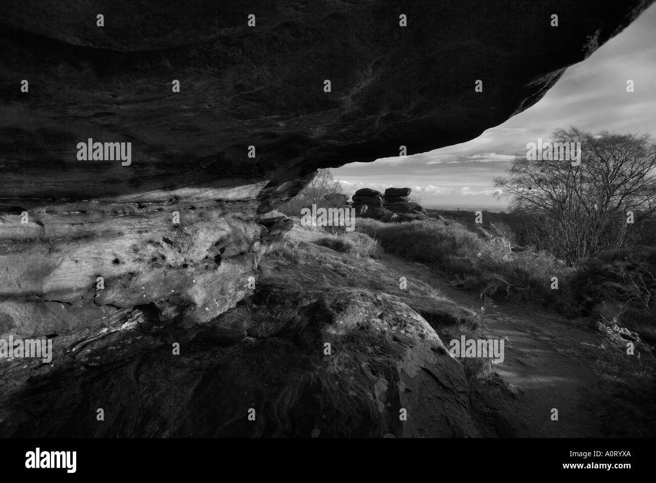 Sedimentary rock site Black and White Stock Photos & Images - Alamy