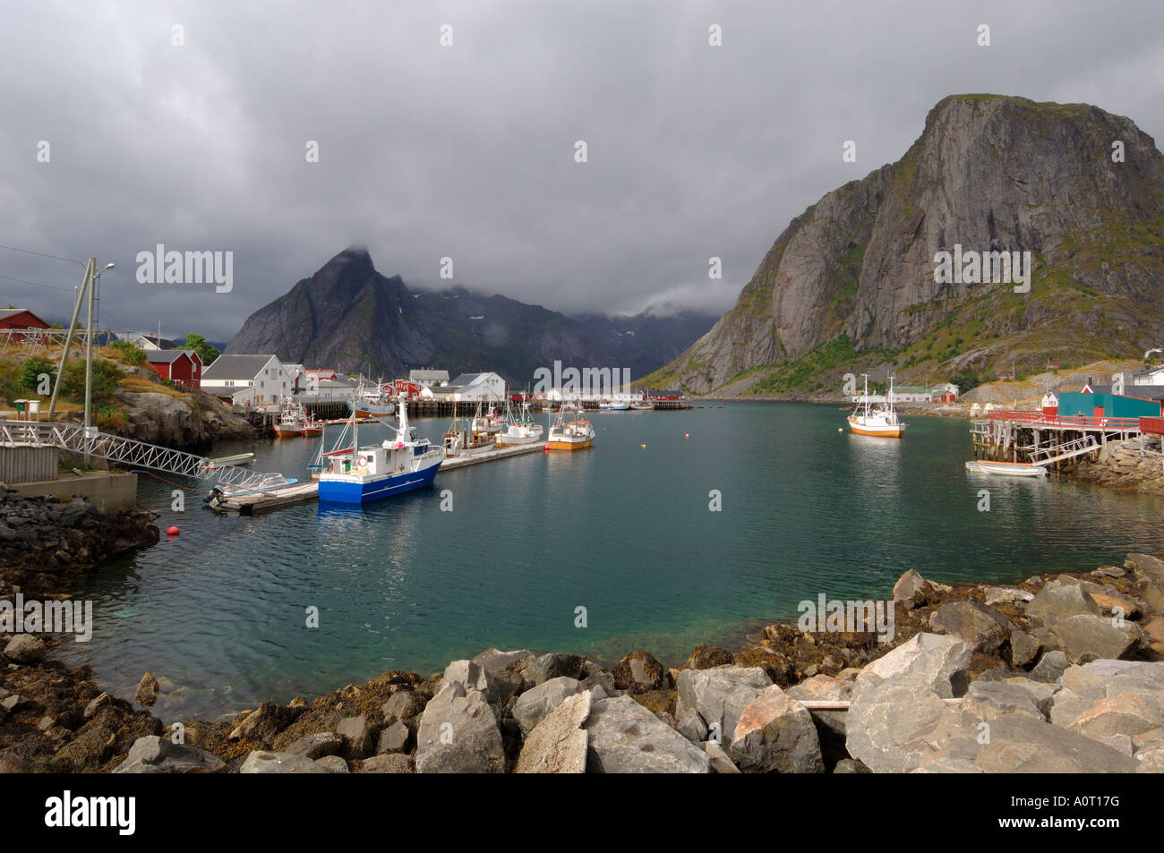 Hamnoya Moskenesoya Island Lofoten Islands Norway Scandinavia Europe ...