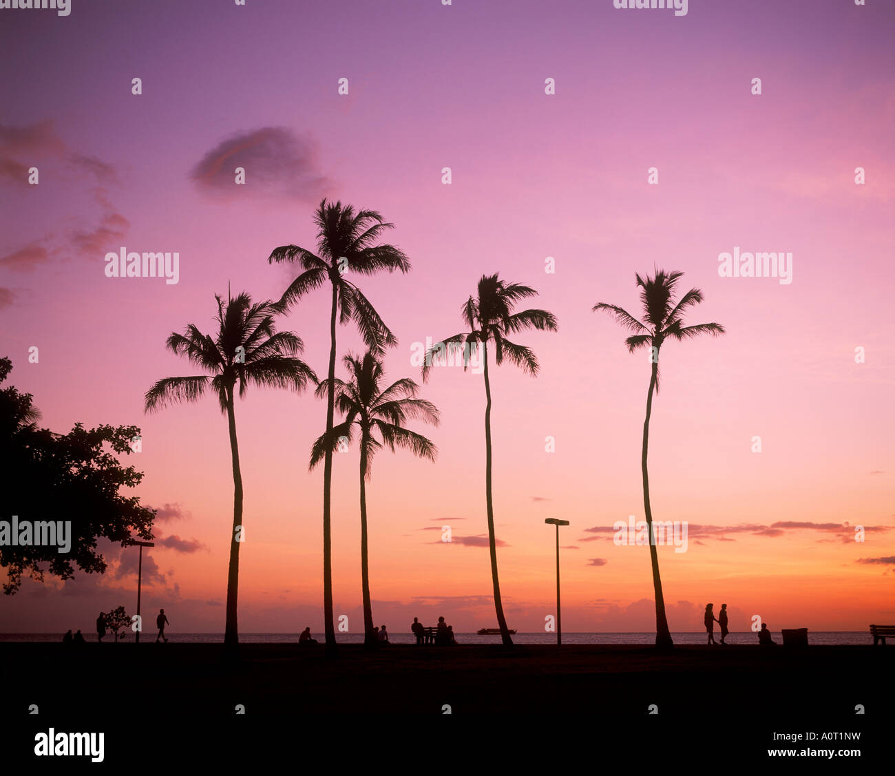 Ala Moana sunset Stock Photo - Alamy