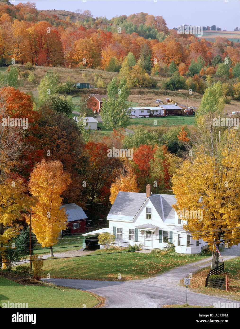 Village in autumn Stock Photo - Alamy